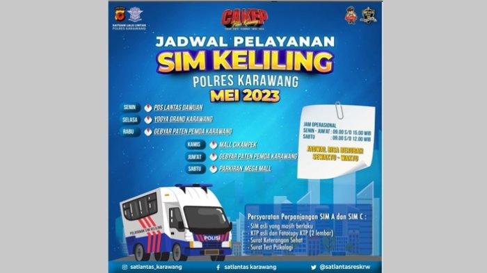 Layanan SIM Keliling Karawang Kamis 18 Mei Libur, Simak Jadwal SIM ...