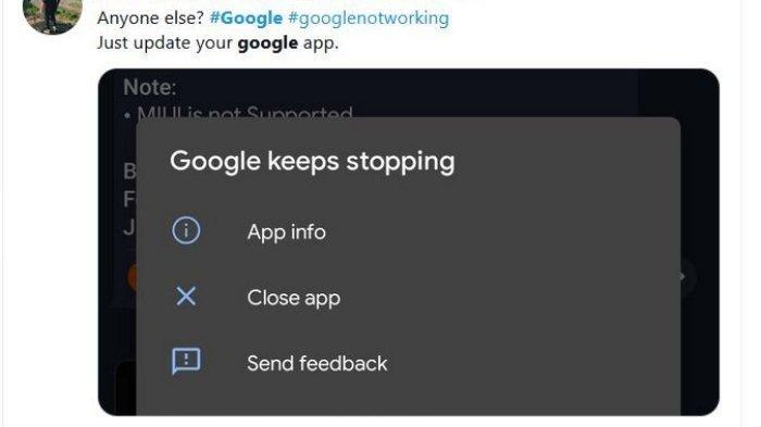 Muncul Pesan Google Berhenti atau Google Keeps Stopping di Ponsel ...