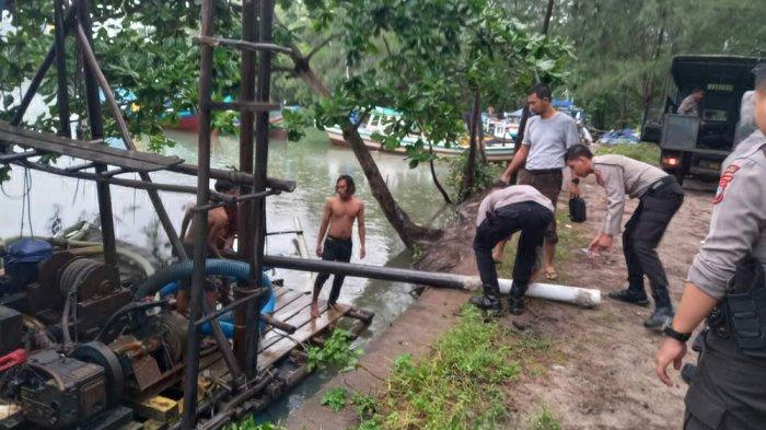 Polres Beltim Amankan 25 Penambang dan Sita 8 Set Alat Rajuk Ponton di Kawasan Hutan Lindung ...