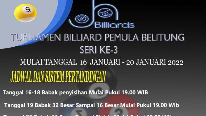 Turnamen Billiard Pemula Seri ke-3, Para Pebilliar Pemula Bakal ...