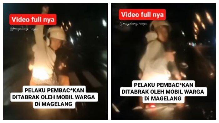 Video Klitih Bawa Celurit Berujung Ditabrak Mobil di Magelang, Pengendara Ingin Tolong Ibu-ibu ...