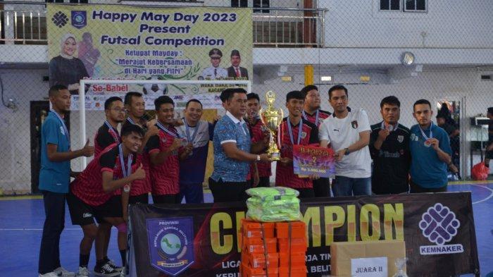 PLN dan PT Timah Tbk Sabet Juara 1 dan 2 Liga Pekerja Futsal Disnaker Bangka Belitung ...