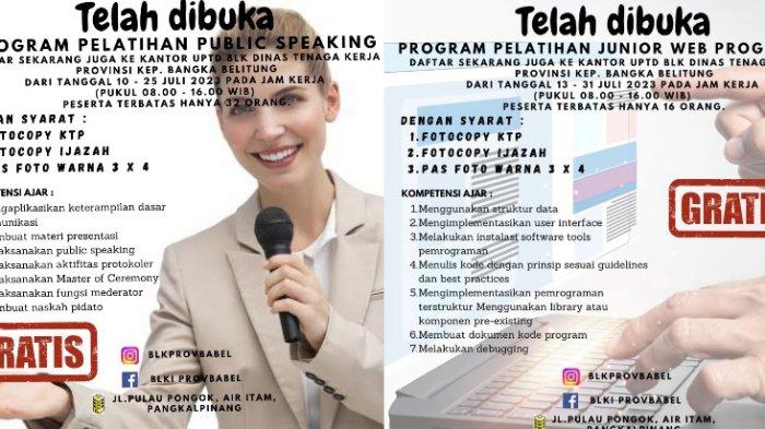 Disnaker Bangka Belitung Buka Pelatihan Public Speaking dan Web ...