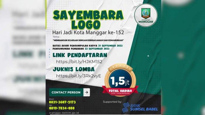 Sambut Hari Jadi Kota Manggar ke-152, Pemcam Manggar Gelar Lomba Desain ...