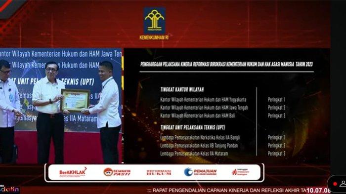 Refleksi Akhir Tahun 2023, Lapas Tanjungpandan Belitung Terima Penghargaan dari Menkumham RI ...