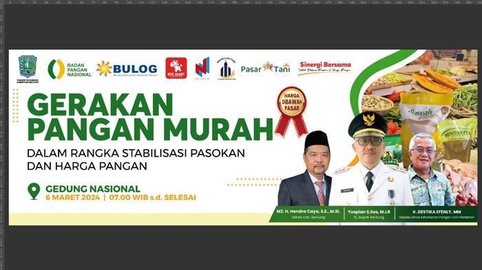 Bakal Ada Gerakan Pangan Murah di Belitung, Jual Beras dan Komoditas ...