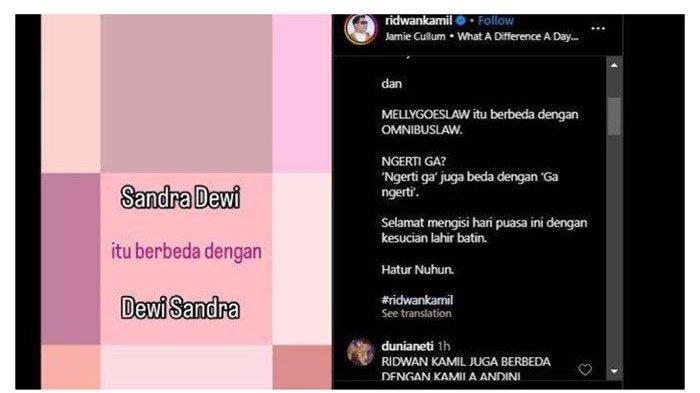 Penyebab IG Dewi Sandra Diserang Netizen Imbas Kasus Harvey Moeis, Ridwan Kamil Sampai Turun ...