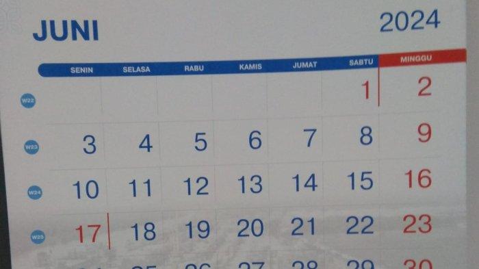 Daftar Tanggal Merah Kalender Juni 2024 Lengkap dengan Cuti Bersama, 18 ...