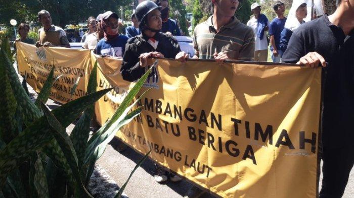 Walhi dan Mahasiswa Tolak Tambang di Laut Desa Beriga Bangka Tengah, Minta IUP PT Timah Dihapus ...