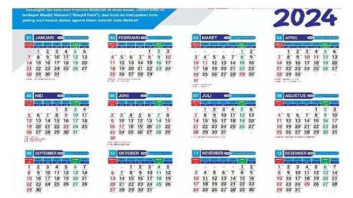 Kalender Libur 2024 Lengkap Tanggal Merah, Cuti Bersama dan Libur Bulan ...