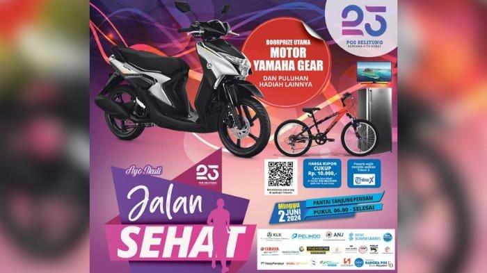 Puluhan Item Doorprize Jalan Sehat HUT Ke-23 Pos Belitung, Hadiah Utama ...