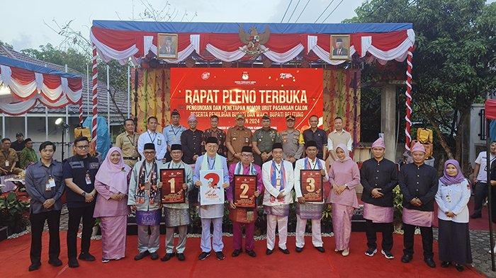 Inilah Daftar Nomor Urut Paslon Pilkada Belitung 2024, Simak Jadwal Kampanyenya - Posbelitung.co
