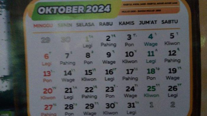 1 Oktober 2024 Kalender Nasional Memperingati Hati Apa? - Posbelitung.co