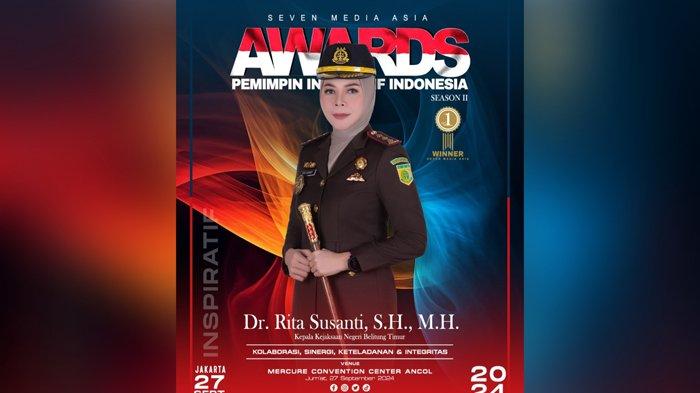 Kajari Belitung Timur Rita Susanti Dapat Penghargaan Pemimpin Inspiratif 2024 di Seven Media ...