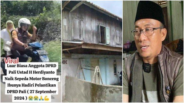 Inilah Sosok Herdiyanto, Anggota DPRD PALI Bonceng Ibu Saat Dilantik, Intip Kondisi Rumah ...