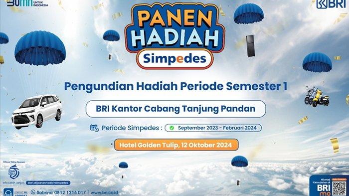 BRI Branch Office Tanjungpandan Belitung Gelar Undian Panen Hadiah Simpedes Periode I-2024 Pekan ...