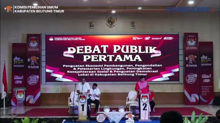 Debat Publik Pilkada Beltim, Burhanudin dan Kamarudin Muten Beradu Argumen Soal Layanan ...