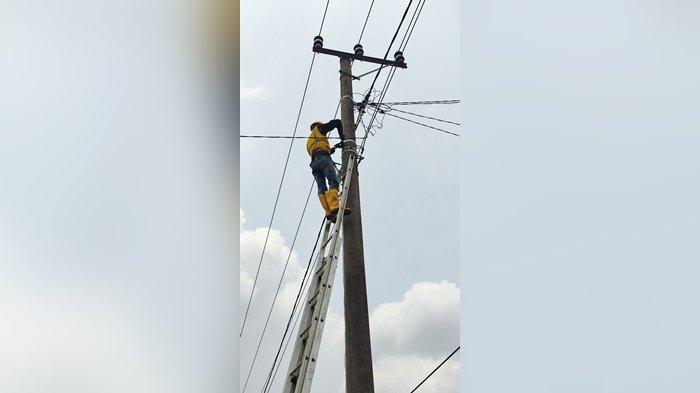 Program P3AK November, PLN Icon Plus SBU Sumbagsel Menata Kabel di Tiang PLN - Posbelitung.co