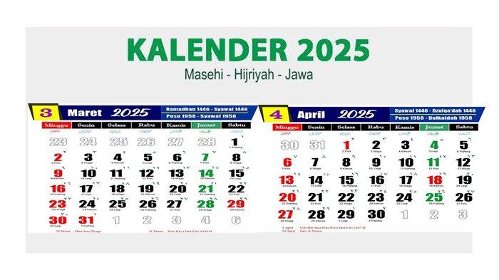 Kalender Maret 2025 Libur Nasional dan Cuti Bersama Idul Fitri 2025 - Posbelitung.co