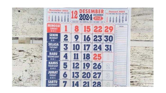 Kalender Desember 2024 Lengkap dengan Weton Jawa 31 Desember 2024 ...