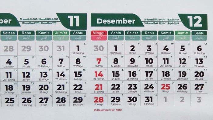 Kalender Desember 2024 Lengkap dengan Cuti Bersama, Apakah Tanggal 24 ...