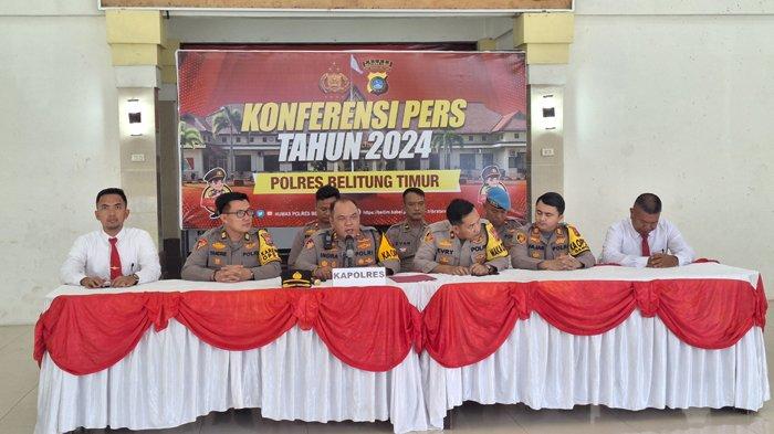 Polres Belitung Timur Rilis Data Akhir Tahun 2024: Kasus Kriminalitas dan Narkotika Meningkat ...