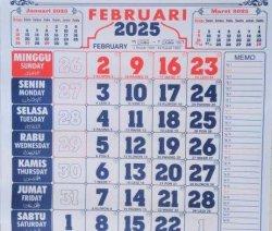 Kalender 2025 Lengkap dengan Tanggal Merah dan Hari Besar Bulan Februari 2025 - Halaman all ...