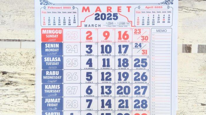 Kalender Maret 2025 Lengkap dengan Weton Tanggal 18 Maret 2025 - Halaman 3 - Posbelitung.co