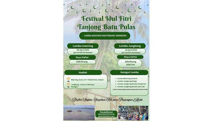Jadwal Lomba Perahu Jungkong Festival Idul Fitri Tanjong Batu Pulas ...