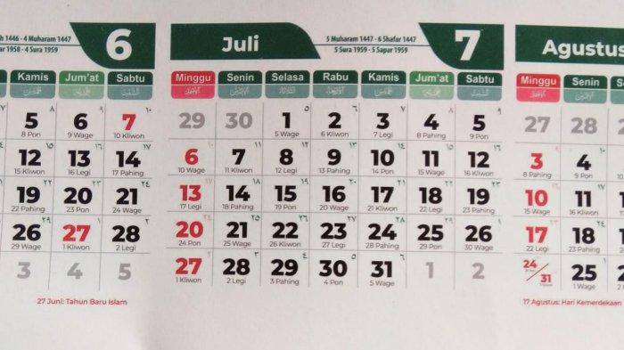 Kalender 2025 Bulan Juli Libur Apa Saja? Cek Tanggal Merah dan Cuti ...