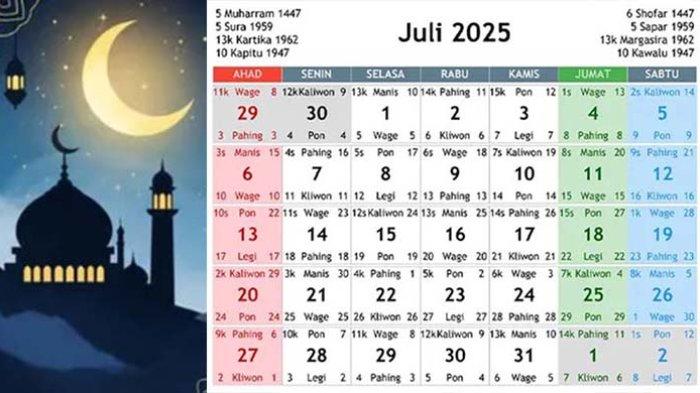 Kalender 2025 Lengkap dengan Hijriyah, 10 Muharram 2025 Jatuh pada Tanggal Berapa? - Halaman all ...