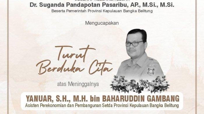 Pejabat Pemprov Babel Yanuar Meninggal Dunia - Posbelitung.co