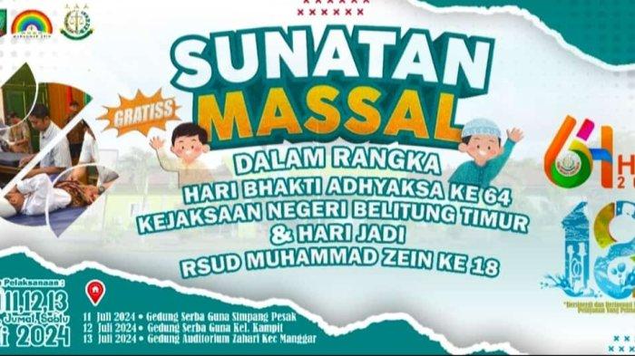 RSUD Muhammad Zein Belitung Timur Gelar Sunat Massal, Catat Tanggal dan ...