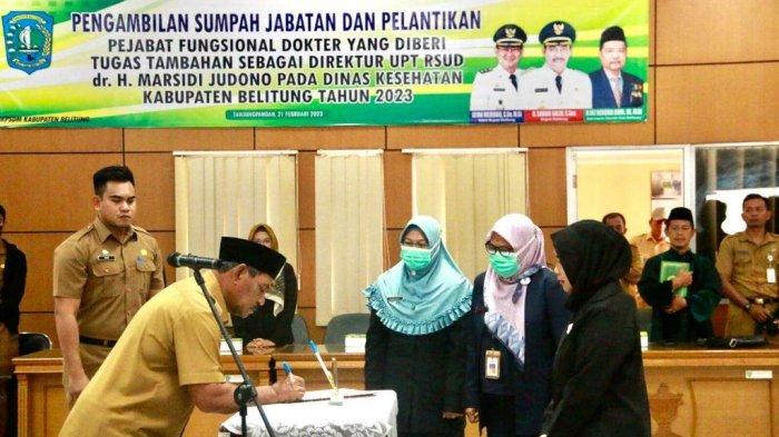 Ratih Lestari Utami Jadi Direktur RSUD Marsidi Judono, Bupati Belitung ...