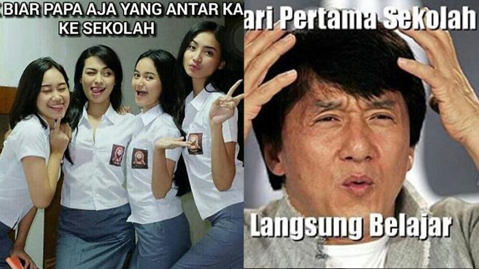 Meme Lucu Hari Pertama Sekolah, Papa Pengen Tahu Kakak Kelas Kamu ...