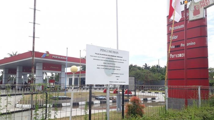 Dua SPBU di Belitung Dipasang Plang Sita Gara-gara Ini - Posbelitung.co