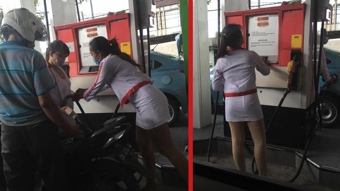 Tampilan Seksi Karyawati Spbu Ini Menarik Perhatian Netizen Lihat Foto Fotonya