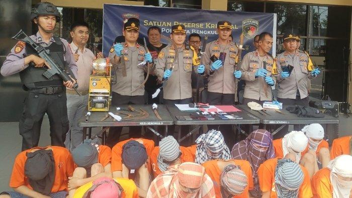 Kronologi Penangkapan 16 Pelaku Begal di Kota Bengkulu yang Viral di ...