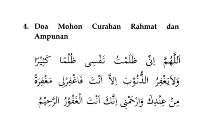 Amalan Doa Mohon Curahan Rahmat dan Ampunan, Lengkap Arab-Latin dan ...
