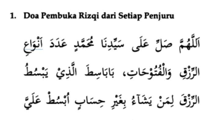 Amalan Doa Pembuka Rezeki dari Setiap Penjuru - Halaman all ...