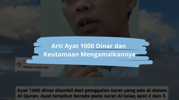 Arti Doa Ayat Seribu Dinar, Dianjurkan Sering Dibaca, Ini Keutamaan ...