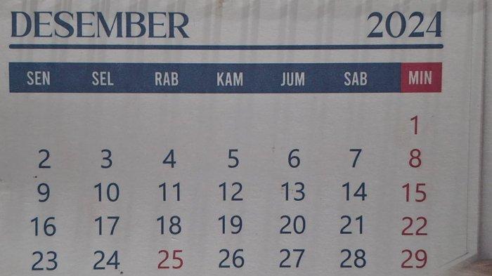 Kalender Desember 2024, Lengkap dengan Weton Jawa dan Neptu Hari ...