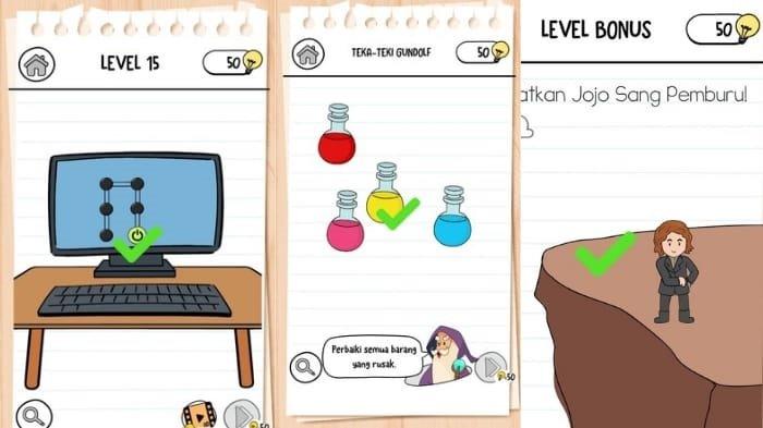 Jawaban Game Brain Test 3 Tricky Quest Level 14 15 16 17 18 dan 19 ...