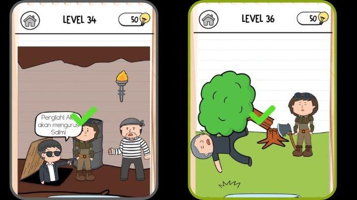 Kunci Jawaban Game Brain Test 3 Tricky Quest 2024 Level 32 33 34 35 36 ...