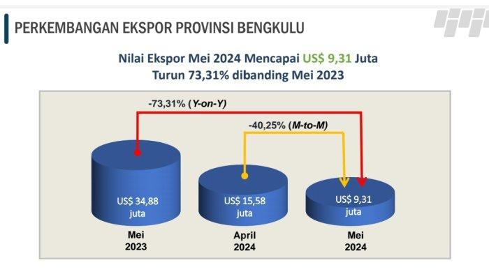 BPS Sebut Nilai Ekspor Bengkulu Turun 73,31 Persen di Mei 2024, Ada Batubara-Lintah ...