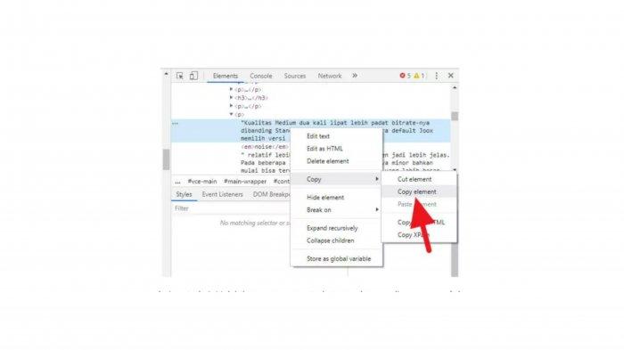 Cara Mengcopy Tulisan di Web Yang Tidak Bisa di Copy Melalui Inspect ...