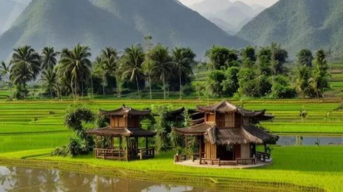 Cara Membuat Tulisan Pinjam Dulu Seratus Jadi Gambar Pemandangan ...