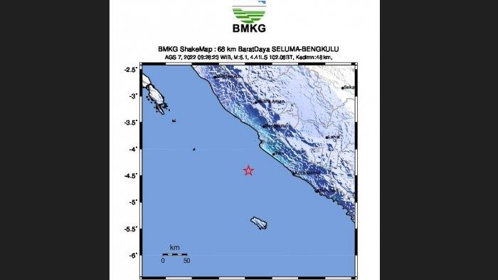 Gempa Bengkulu Pagi Ini Minggu 7 Agustus 2022: Berkekuatan 5,1 SR, Tak Berpotensi Tsunami ...