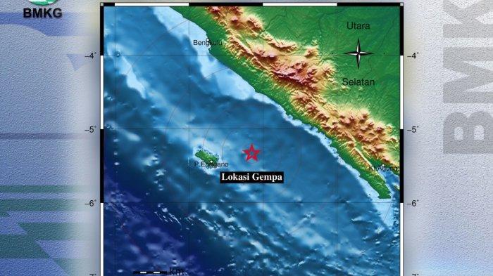 Gempa Bumi Magnitudo 3.1 dan Gempa Susulan 2.7 Guncang Bengkulu, BMKG Tidak berpotensi Tsunami ...