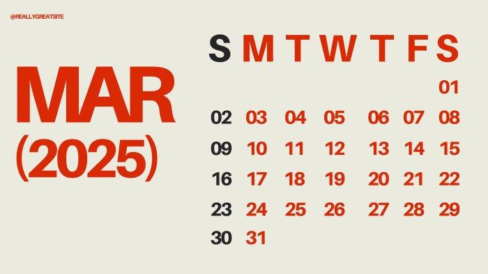 Kalender 2025: 22 Maret Weton Sabtu Pon, Neptu 16, Wuku Gumbreg, dan Kalender Jawa Maret ...